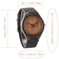 China Water Proof Unisex Wooden Quartz Watch Multi Functional Mineral Glass Most Accurate for sale