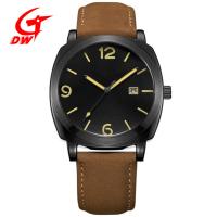 China 3ATM Style Quartz Stainless Steel Watch Japan Movement Genuine Leather Band for sale