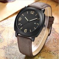 China 3ATM Style Quartz Stainless Steel Watch Japan Movement Genuine Leather Band for sale