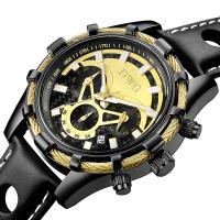 China OEM Leather Strap Quartz Watch Fashion Male Casual Dual Function for sale