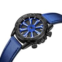 China 3ATM Leather Strap Quartz Watch Miyota Quartz Big Dial Wrist Watch For Men for sale