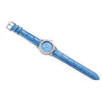 China 3ATM Blue Custom Full Diamond Women Watch for sale