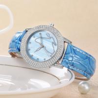 China 3ATM Blue Custom Full Diamond Women Watch for sale