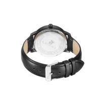 China Mens Quartz Watch 5m Water Resistant Black Color for sale