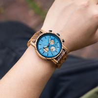 China Zebra Strap 3ATM RHOS Wooden VD53 Movement Quartz Watch for sale