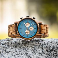 China Zebra Strap 3ATM RHOS Wooden VD53 Movement Quartz Watch for sale