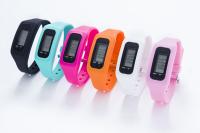 China ROHS Silicone Pedometer 1ATM LED Digital Watch Sport for sale