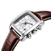 China Men's Leather Strap Dial Alloy Quartz Wrist Watches for sale