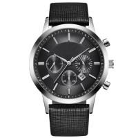 China Chronograph Movement 30m Waterproof Leather Quartz Watch SGS for sale