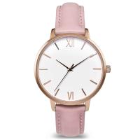 China Brass Dial RHOS Women Leather Quartz Watch Mineral Hardlex for sale