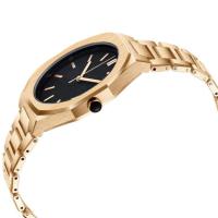 China PVD Plated Gold Mens Quartz Stainless Steel Watch 5atm Water Resistant for sale