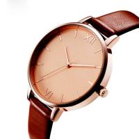China 3ATM Waterproof Alloy Quartz Watch Small Size Genuine Leather Strap Watch for sale