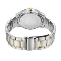 China Stainless Steel Solid Band Mens Quartz Watch PVD Plated Gold 3 ATM Waterproof for sale