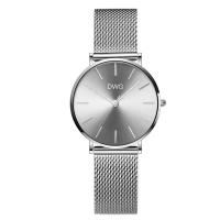 China Mesh Stainless Steel Band Waterproof Women Luxury Watch With Sunray Dial for sale