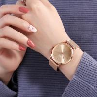 China Mesh Stainless Steel Band Waterproof Women Luxury Watch With Sunray Dial for sale