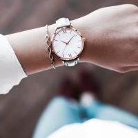 China 3 Atm Water Rating Quartz Ladies Wrist Watches With Thin Casual Strap for sale