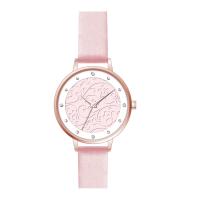 China Luxury Leather Strap Diamond Women Quartz Watches Water Resistant 3 ATM for sale