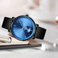China Leather Band business casual Quartz Watch Waterproof 3 ATM For Yong Men for sale