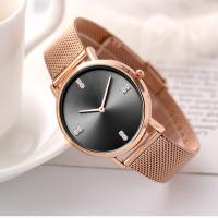 China Womens Fashion Watch Rose Gold Stainless Steel Quartz Watch for sale