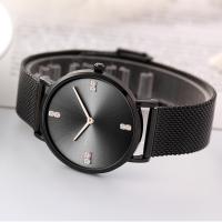 China Quick Release Mesh Band Quartz Stainless Steel Watch PVD Black Water Resistant for sale