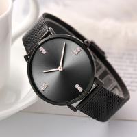 China Quick Release Mesh Band Quartz Stainless Steel Watch PVD Black Water Resistant for sale