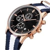 China Chronograph Function Mens Quartz Watch With NATO Strap 5 Atm Waterproof for sale