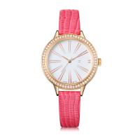 China Japan MIYOTA Leather Strap Quartz Watch Ladies Waterproof With Cech Stones for sale