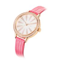 China Japan MIYOTA Leather Strap Quartz Watch Ladies Waterproof With Cech Stones for sale