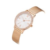 China Czech Stone Insert Alloy japan quartz watch IP Rose Gold Stainless Steel Strap for sale