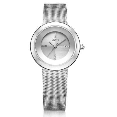 China Japan Movt Quartz Female Wrist Watches Stainless Steel Back Water Resistant for sale