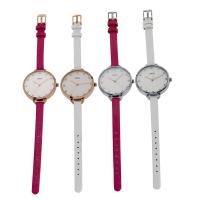 China Classic Alloy Women Vintage Quartz Watches PU Slim Leather Strap for sale