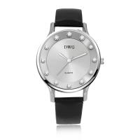 China Minimalist Alloy Quartz Watch Men Women Gold Vegan Leather Quartz Wrist Watches for sale