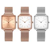 China 316L Stainless Steel Womens Fashion Watch Your Own Logo Square Case for sale