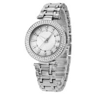 China Waterproof Brass Wrist Watch Quartz 18K Gold Plated Ladies Czech Stones for sale