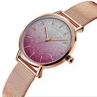 China Giltter Dial Ladies Alloy Quartz Watch Stainless Steel Mesh Band Waterproof for sale