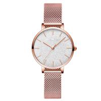 China Giltter Dial Ladies Alloy Quartz Watch Stainless Steel Mesh Band Waterproof for sale