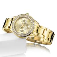 China 18K Gold PVD Plated Quartz Ladies Wrist Watches 3atm Waterproof for sale