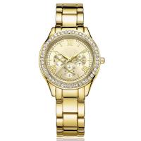 China 18K Gold PVD Plated Quartz Ladies Wrist Watches 3atm Waterproof for sale
