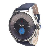 China 30mm Waterproof Men Slim Steel Quartz Watch Genuine Leather Band for sale