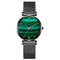 China Alloy Case Womens Fashion Watch 22mm Strap With Malachite Dial for sale