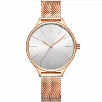 China 3ATM 2035 Quartz Movement Women Watch Mesh Strap With PVD Plated for sale