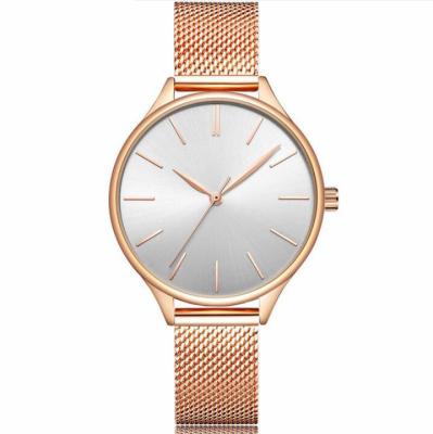 China 3ATM 2035 Quartz Movement Women Watch Mesh Strap With PVD Plated for sale