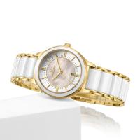 China MOP Dial Quartz Stainless Steel Watch 5ATM Waterproof Metal Premium for sale