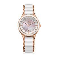 China MOP Dial Quartz Stainless Steel Watch 5ATM Waterproof Metal Premium for sale