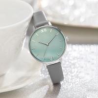 China Roman Number Dial Leather Strap Quartz Watch Japan movement Wrist Watch Manufacturers for sale
