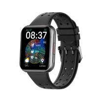 China Touch Screen Bluetooth Smart Watch Wristwatch Square Alloy Case PVD Black for sale