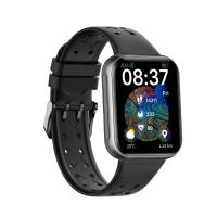 China Touch Screen Bluetooth Smart Watch Wristwatch Square Alloy Case PVD Black for sale