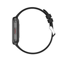China Touch Screen Bluetooth Smart Watch Wristwatch Square Alloy Case PVD Black for sale
