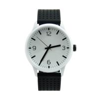China 3 ATM Waterproof Mens Quartz Watch Silicone Strap Oil Spray Alloy Case for sale