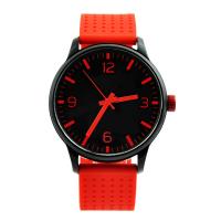 China 3 ATM Waterproof Mens Quartz Watch Silicone Strap Oil Spray Alloy Case for sale